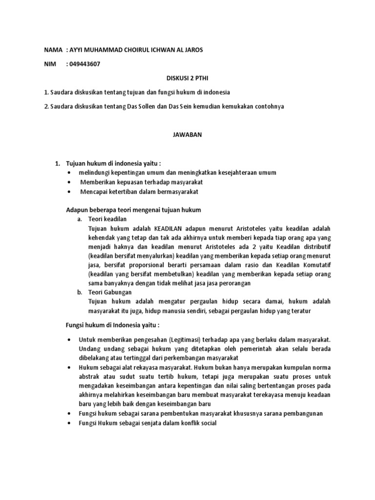 Diskusi 2 - Pthi - Ayyi Muhammad Ichwan Al Jaros - 049443607 | PDF