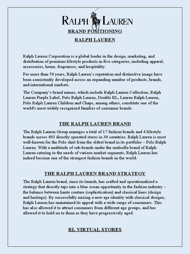Ralph Lauren | PDF | Brand | Business Process