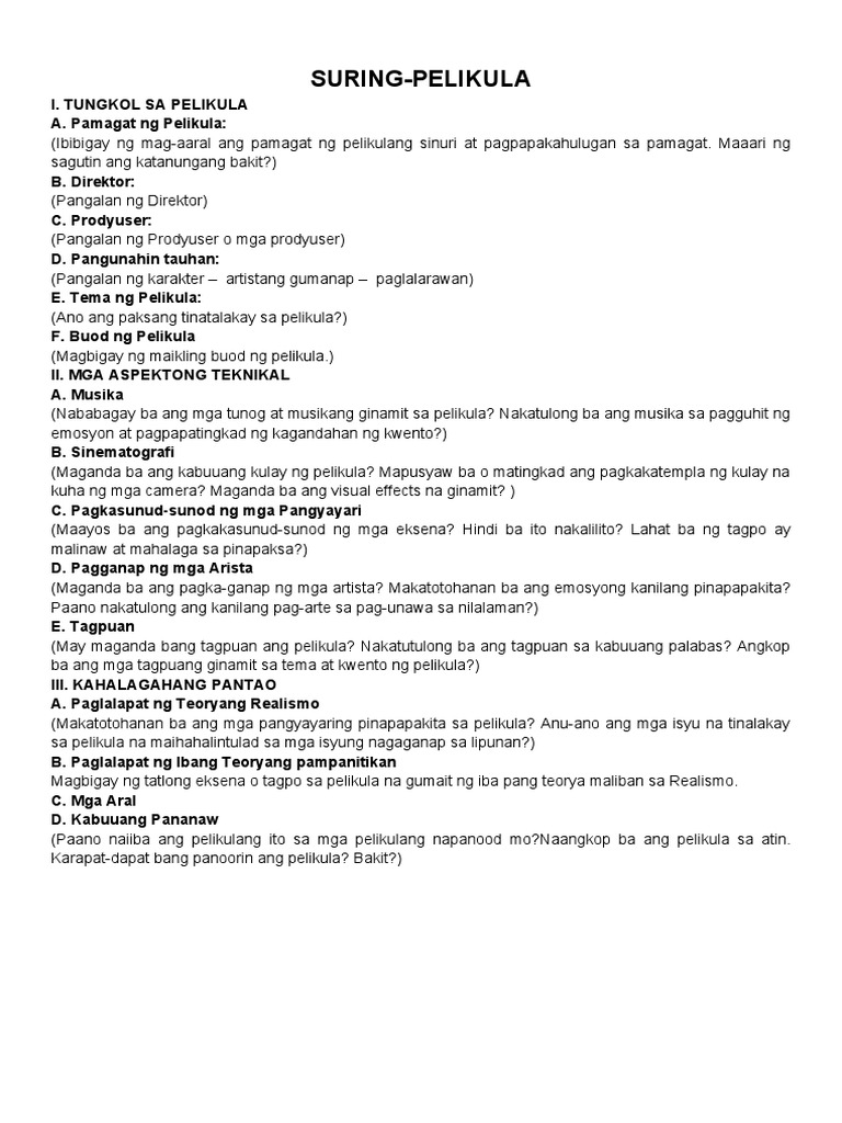 Suring Pelikula | PDF
