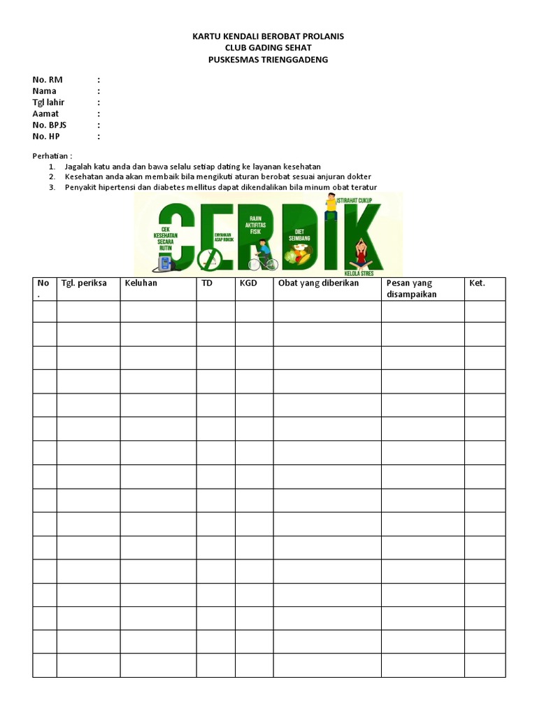 Kartu Prolanis 1 | PDF