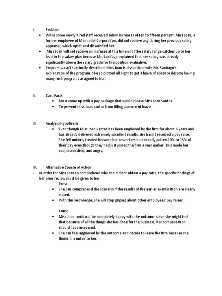 Case Study 1 - The Unhappy Supervisor | PDF | Salary | Economies