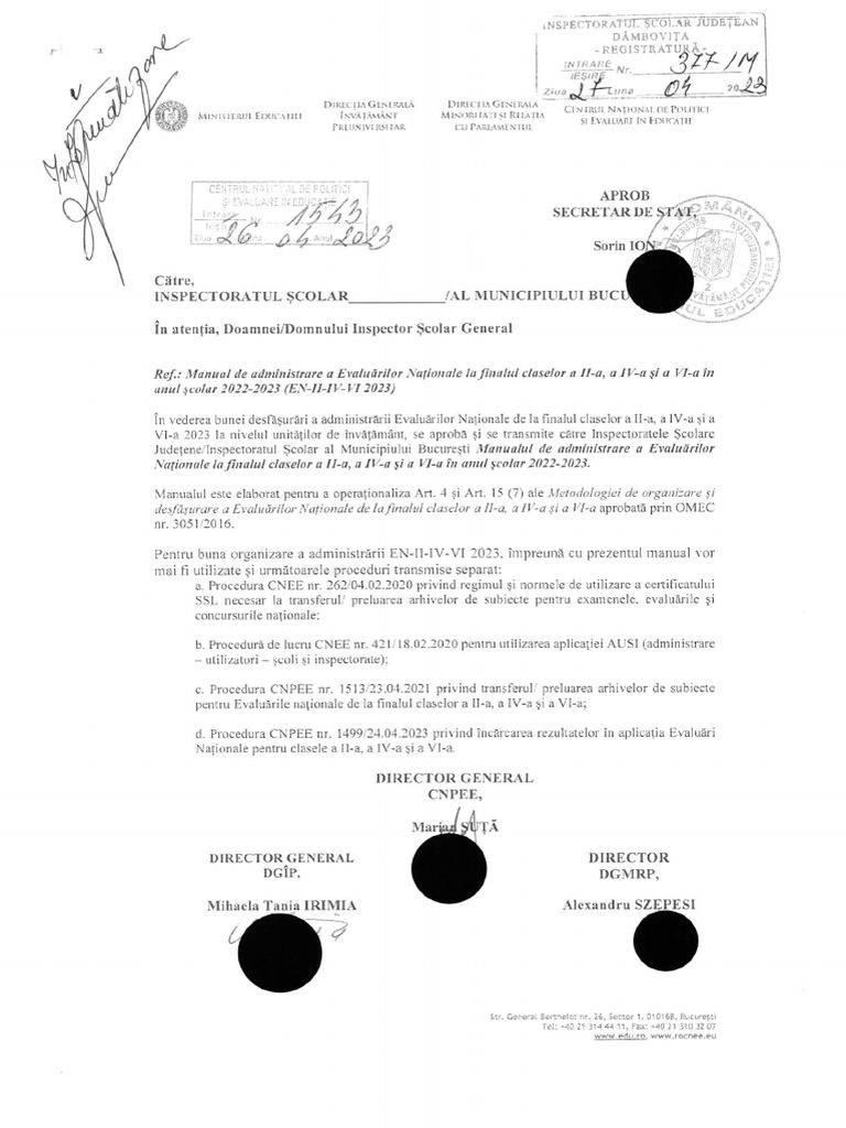 Manual de Proceduri II - IV - VI | PDF
