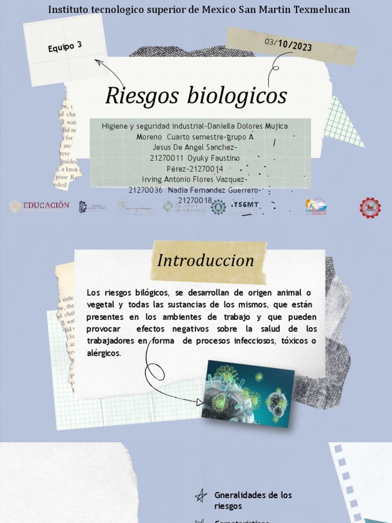 Riesgos Biologicos-Equipo 3 | PDF | Patógeno | Infección
