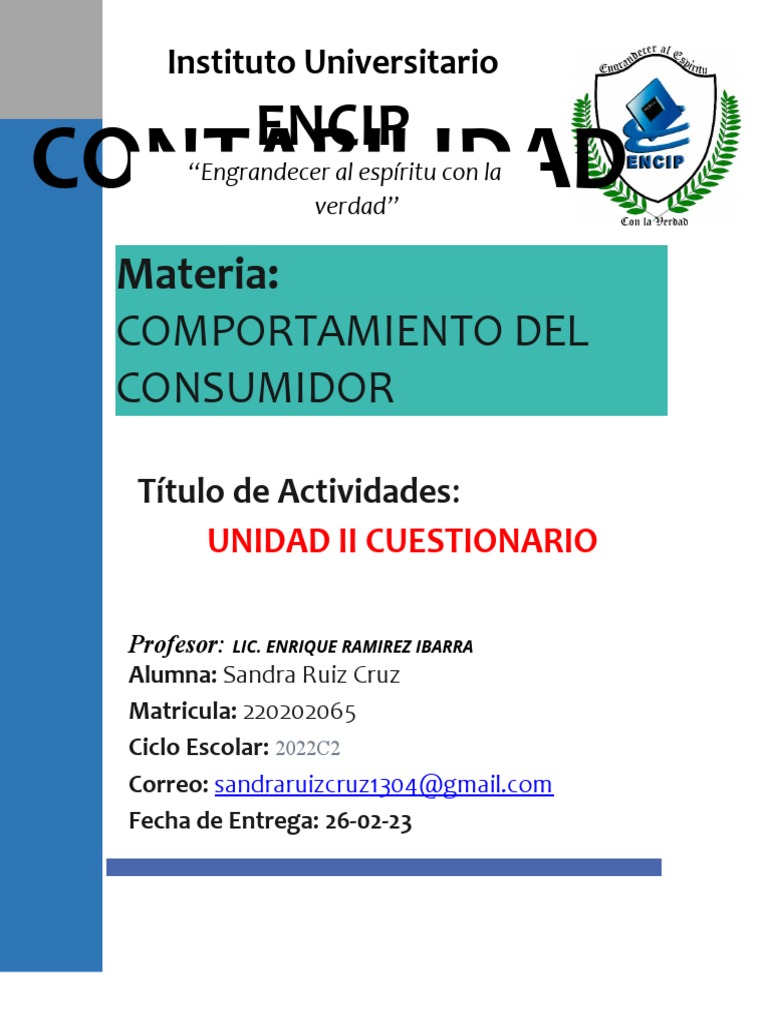 Unidad Ii Cuestionario | PDF | Marketing | Los consumidores