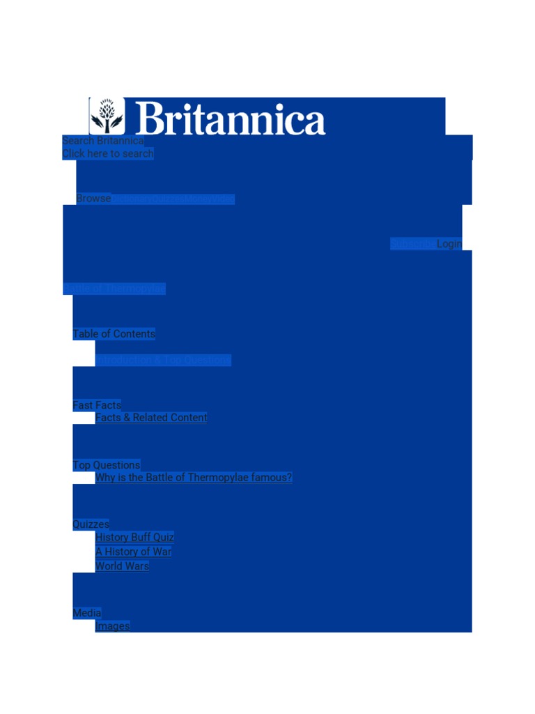 The Battle of Thermopylae | PDF