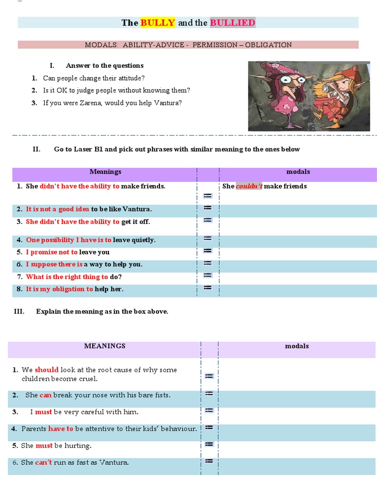 2 A Elc Ii Unit 6 Modals Ability Obligation Advice Permission