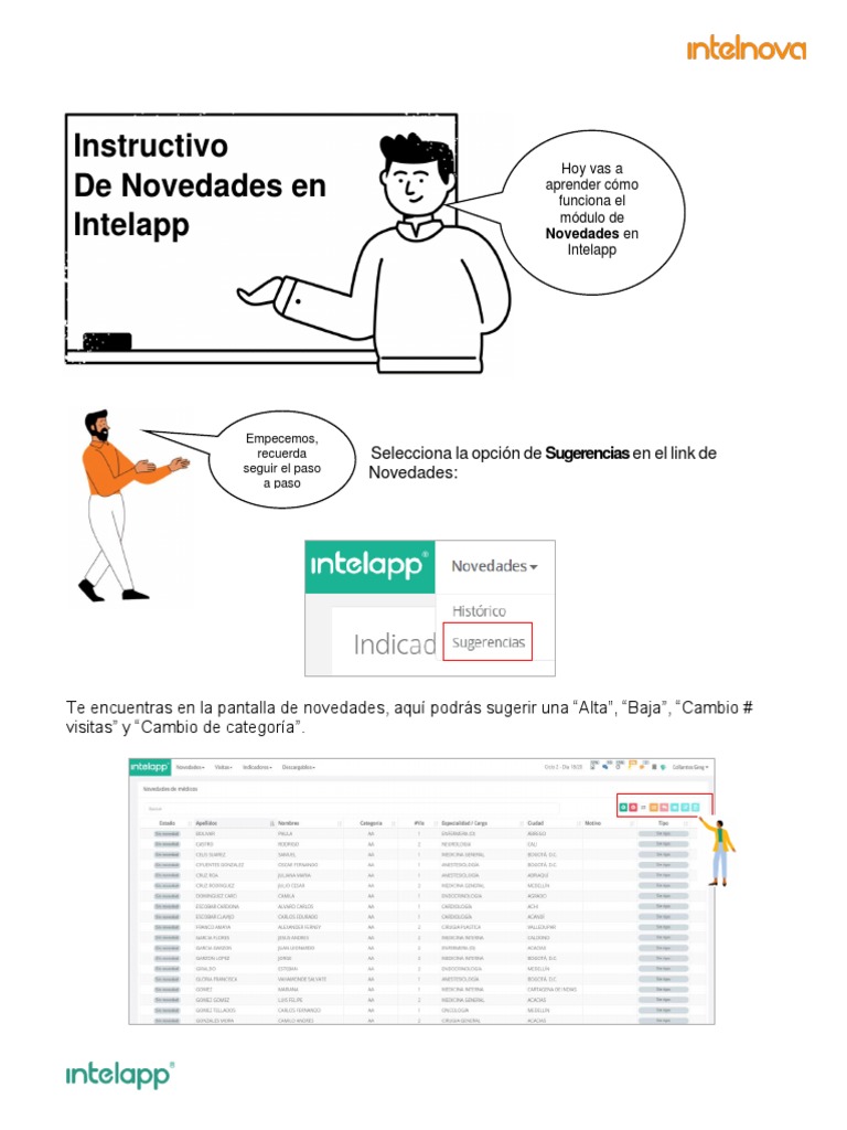 Instructivo Intelapp Novedades - Versión01 | PDF | Informática