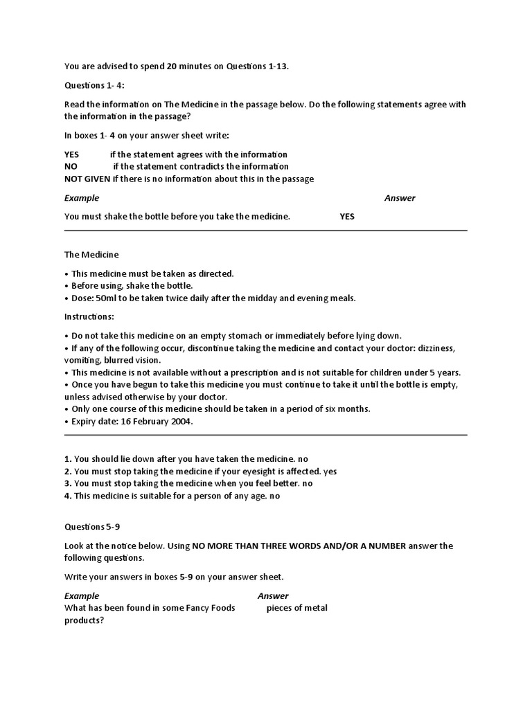 Reading Comprehension Test | PDF | Loans