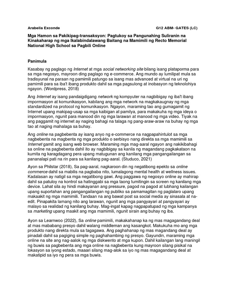 Panimula Arabellaexconde | PDF