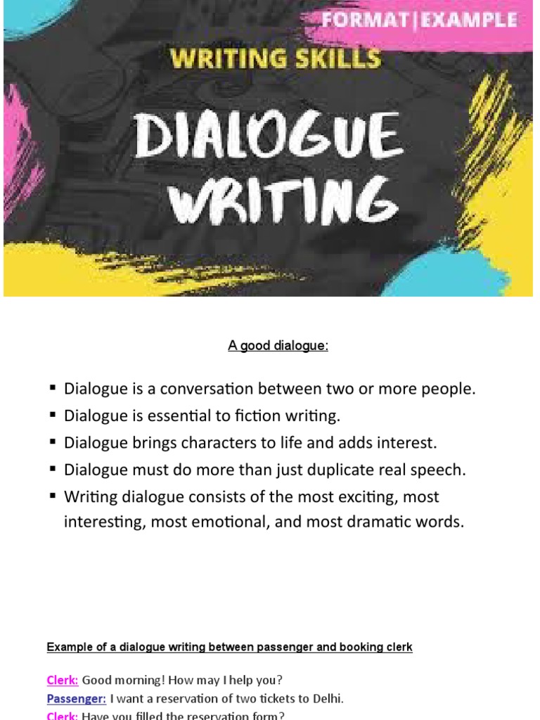 Dialogue Writing | PDF