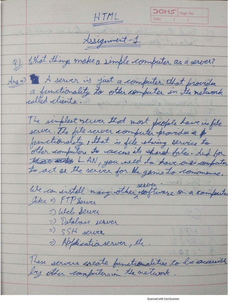 HTML - Assignment 1 Solution | PDF