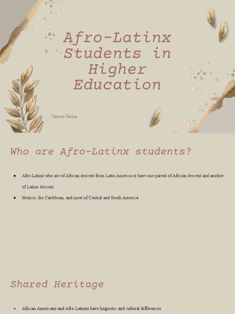 Afro-Latinx Students in Higher Education | PDF | Race (Human ...