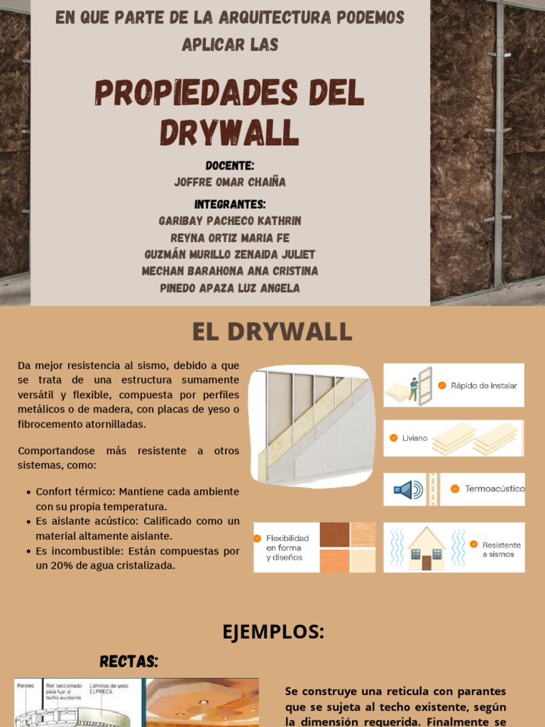 DRYWALL | PDF | Aislamiento térmico | Materiales