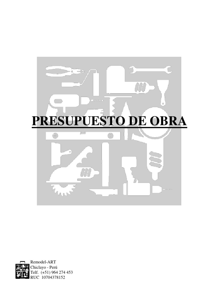 Informe de Presupuesto de Obra | PDF | Unión | Materiales