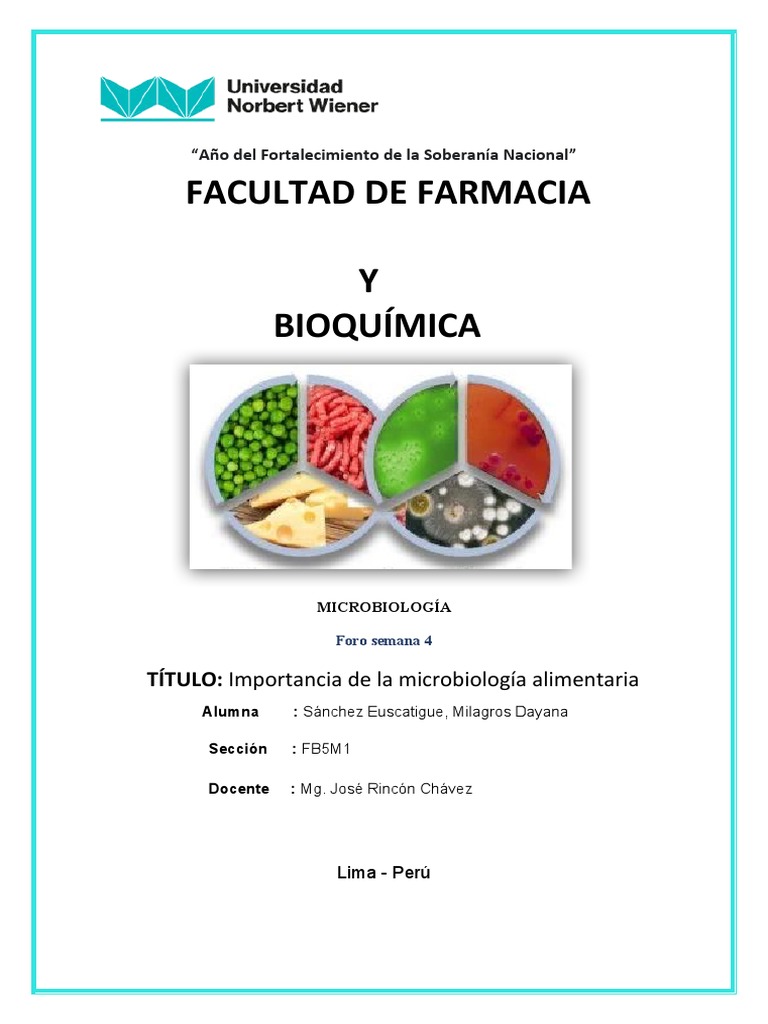 Foro Semana 4 - Importancia de La Microbiología Alimentaria | PDF ...