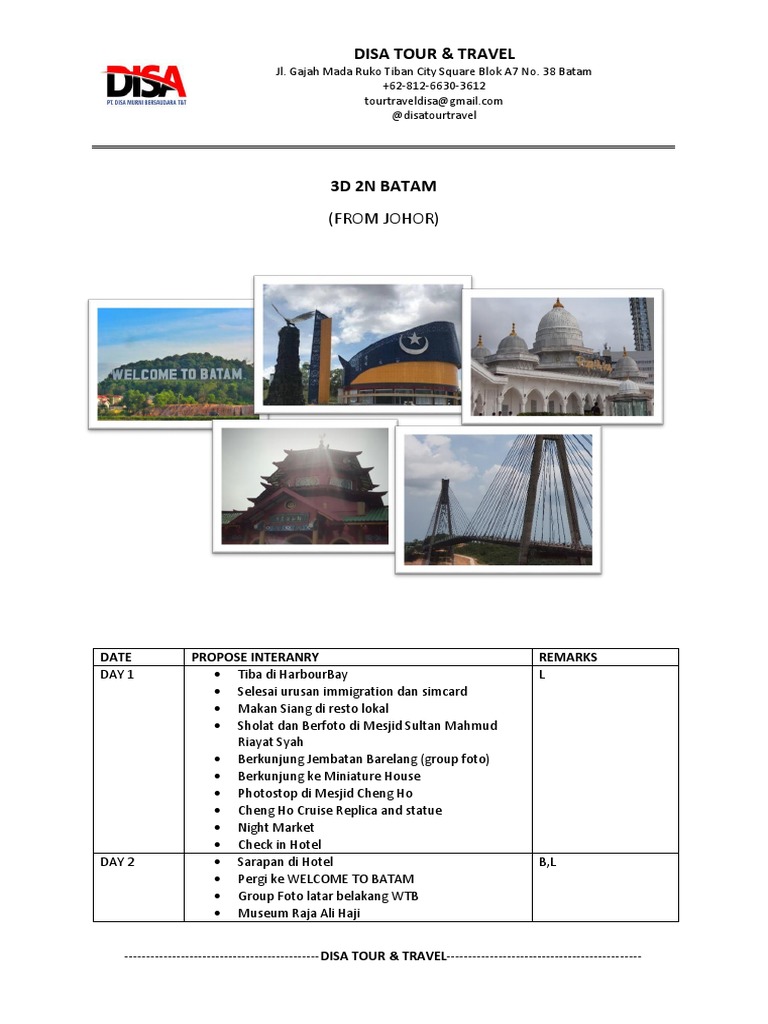 3D2N Batam ND | PDF
