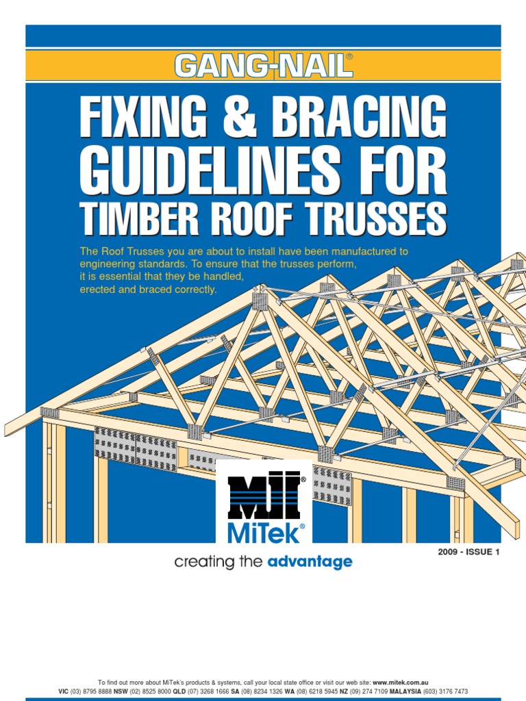 MITEK Roof Construction | PDF | Truss | Framing (Construction)