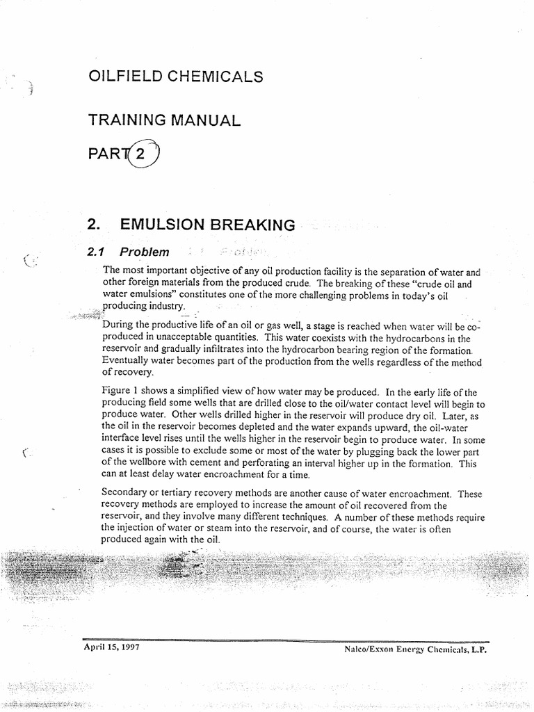 Manual-Emulsion Breaking | PDF
