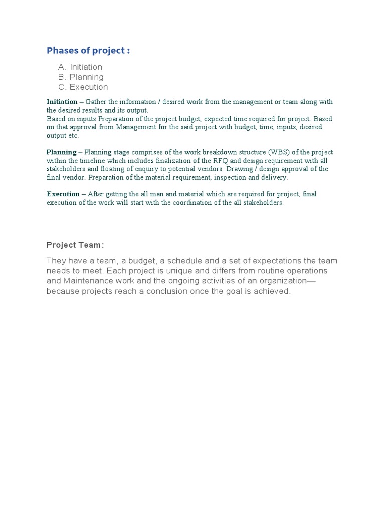 Project Department | PDF | Specification (Technical Standard) | Business