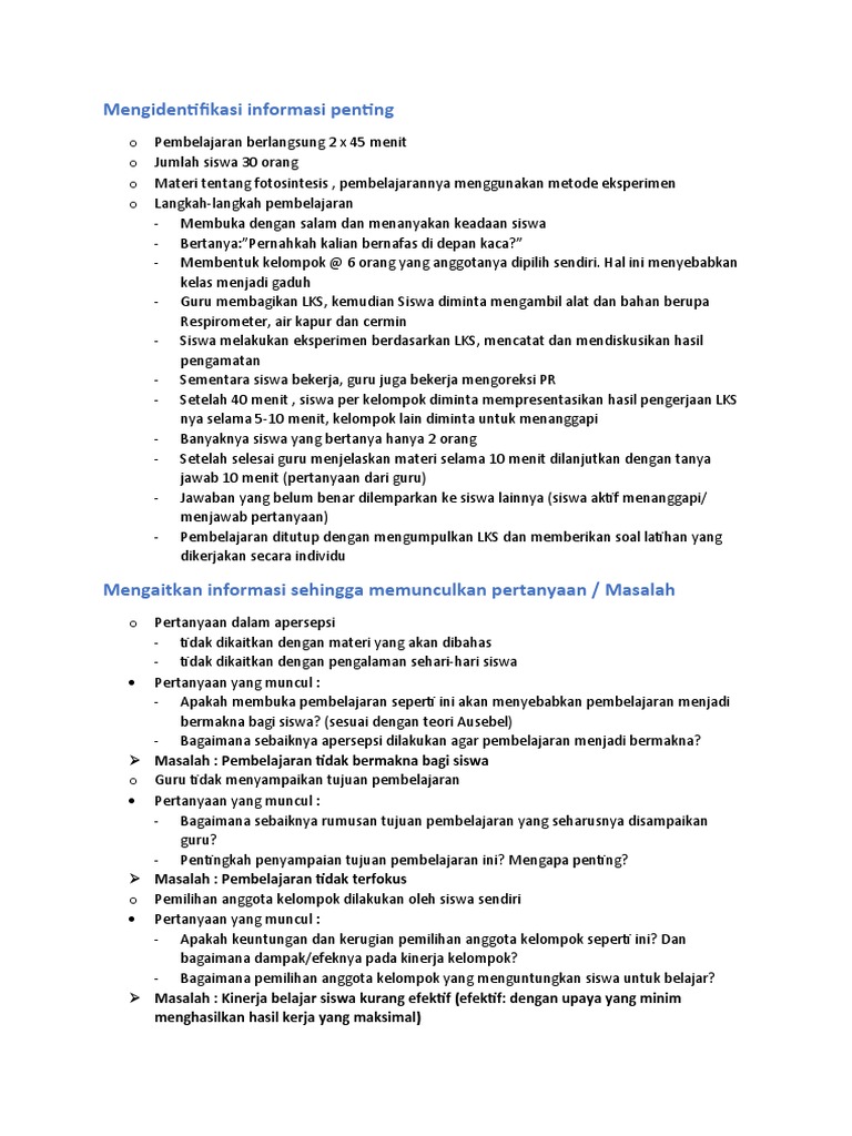 NURLINDAWATI-Mengidentifikasi Informasi Penting | PDF