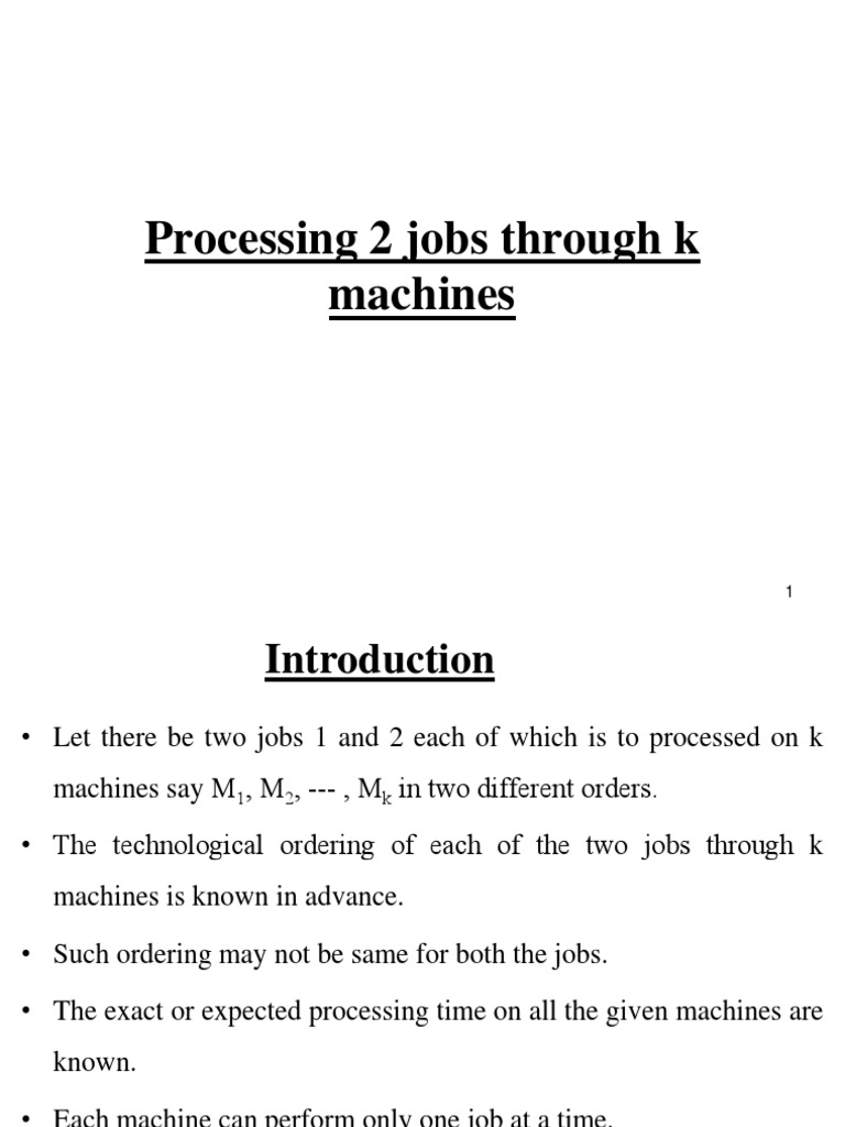 Optimal Job Processing on k Machines | PDF | Mathematical Optimization ...