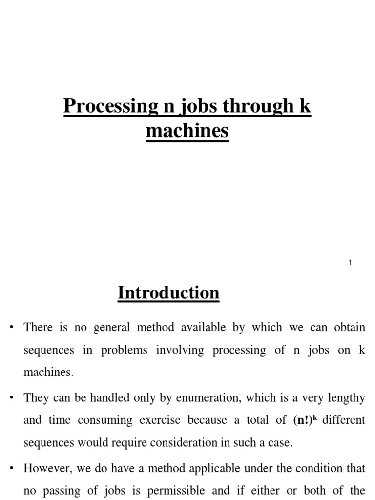 5.2 Processing N Jobs K Machines | PDF | Mathematical Optimization ...