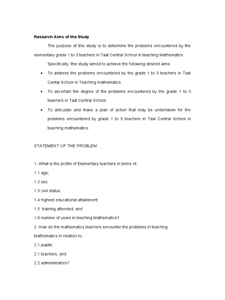 Questionaire | Download Free PDF | Mathematics | Teachers