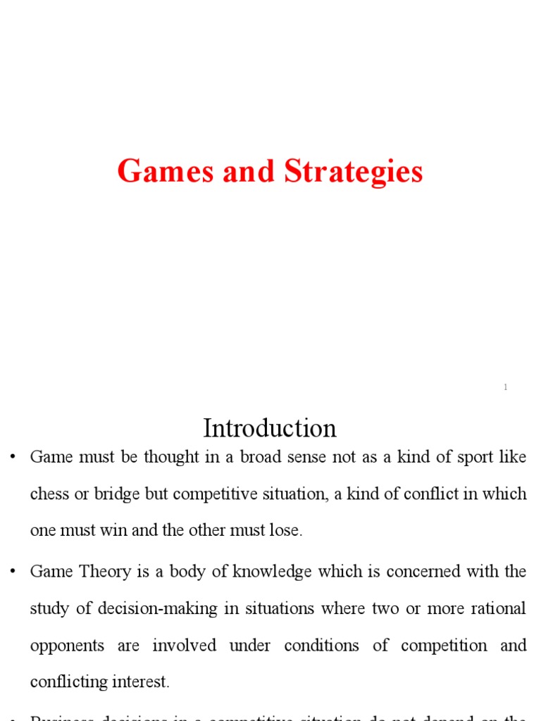 Fairness in Two-Person Zero-Sum Games | PDF | Teaching Methods & Materials