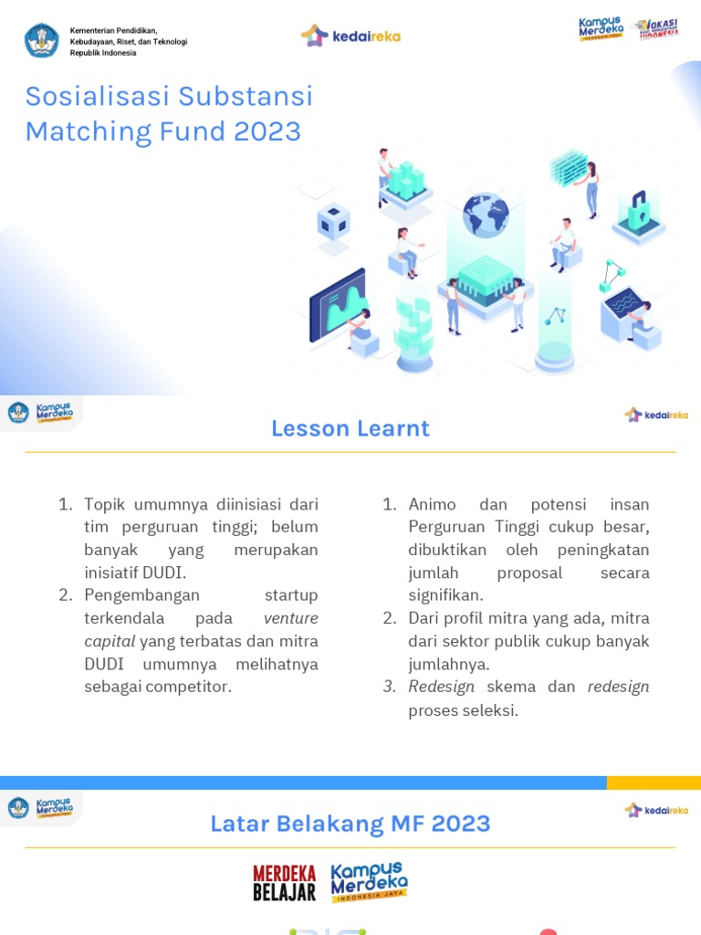 Sosialisasi Matching Fund 2023 | PDF | Karier & Perkembangan | Bisnis