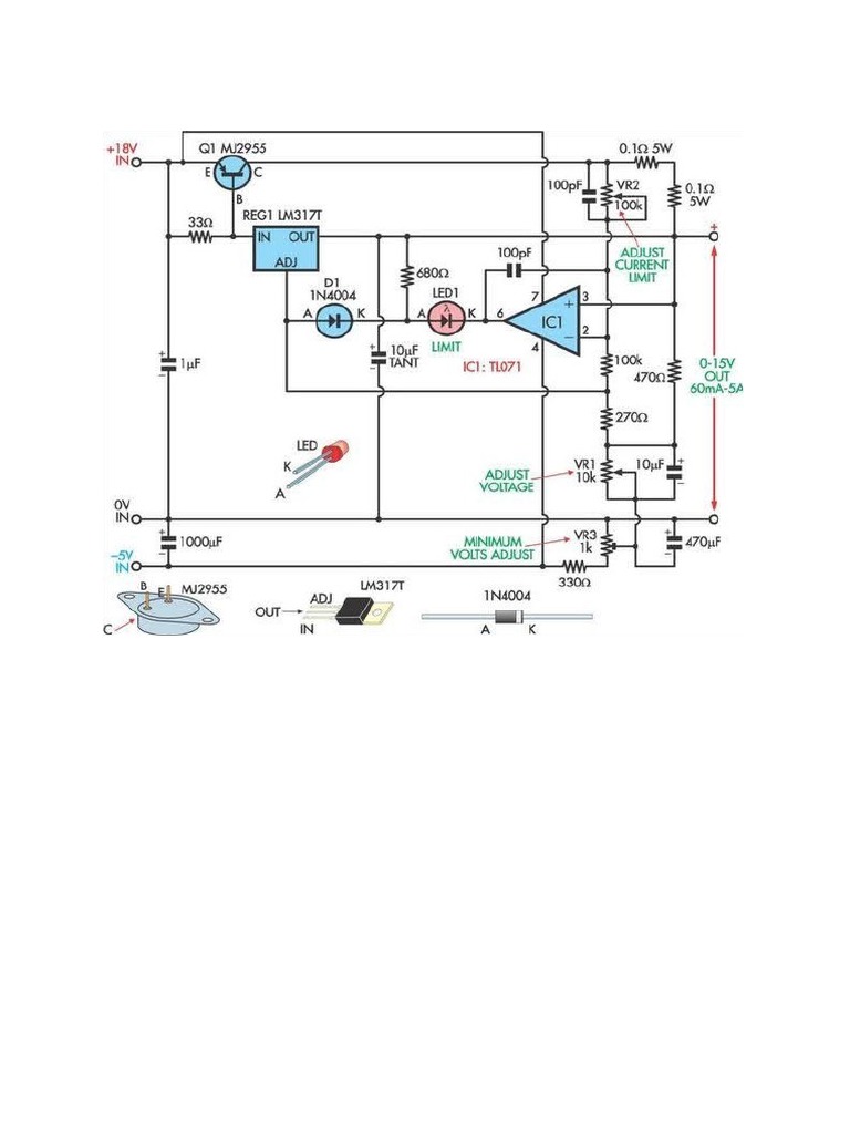 Regulacija struje i napona LM317 i LM358 | PDF