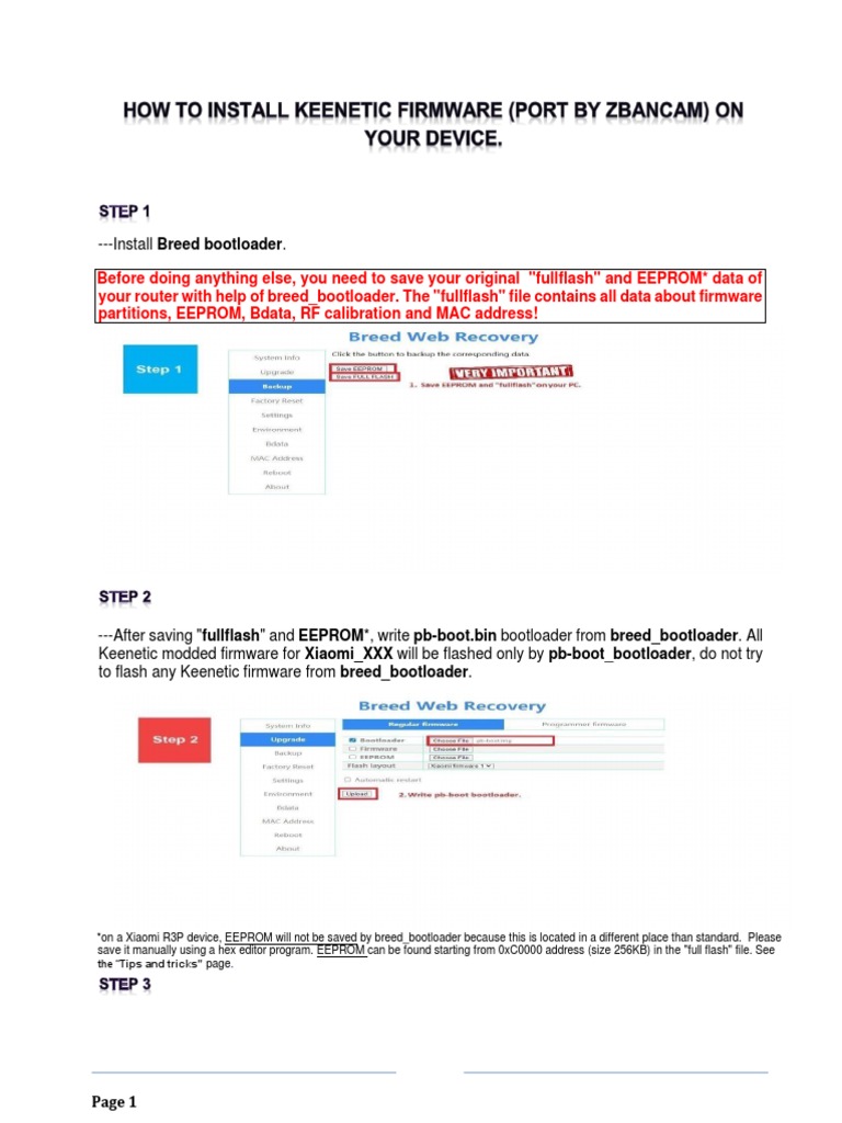 WARNING_READ_ME_before_flash _v14 | PDF | Booting | Router (Computing)