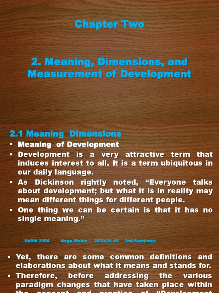 Meaning and Dimensions of Development | PDF | Social Science