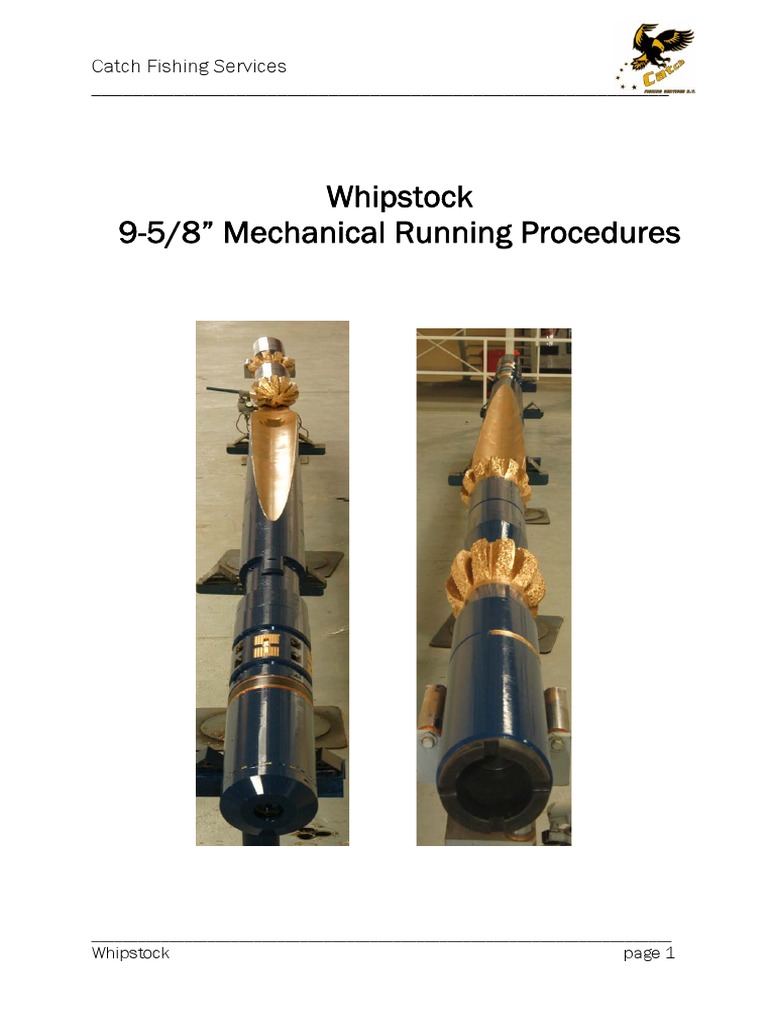 Whipstock 9.625 Mechanical Running Procedures | PDF | Casing (Borehole) | Anchor