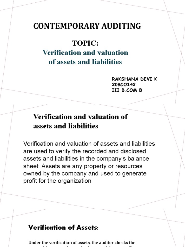 Contemporary Auditing | PDF | Valuation (Finance) | Historical Cost