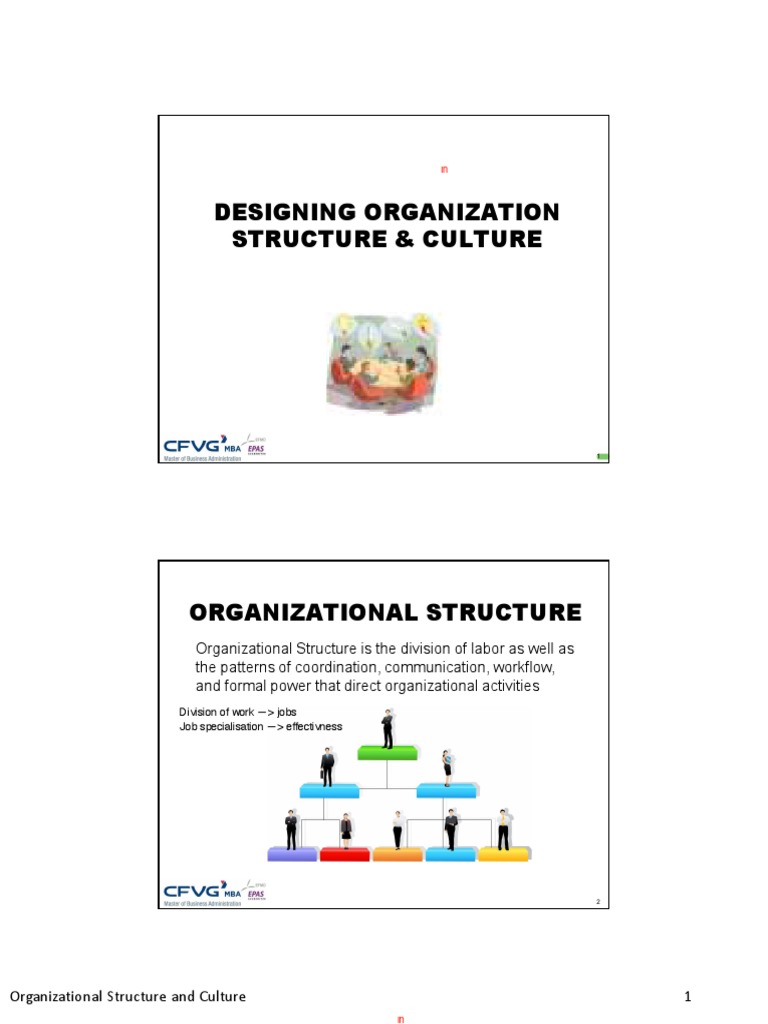 Organizational Structure and Culture | PDF | Organizational Structure ...