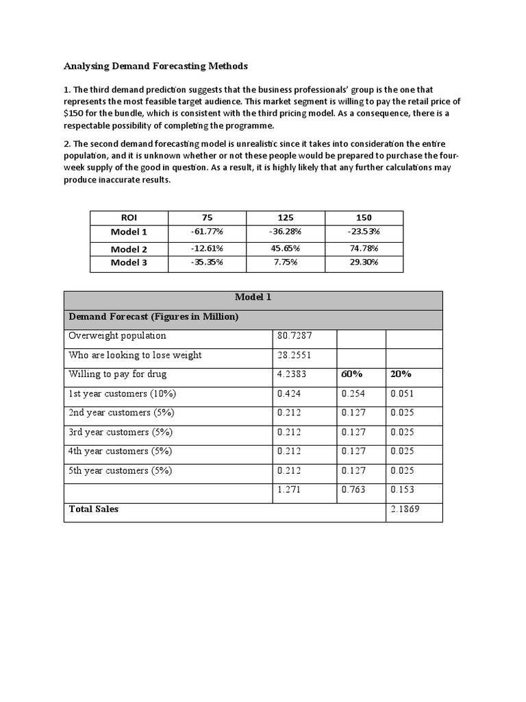 Analysing Demand Forecasting Methods | PDF | Demand | Forecasting