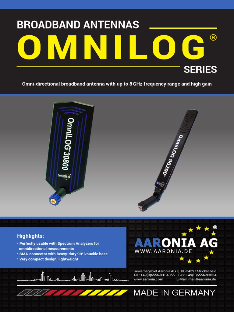 Aaronia - OmniLOG - Biconical - Antennas (1) 1 | PDF