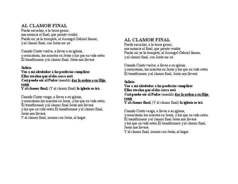 Al Clamor Final | PDF