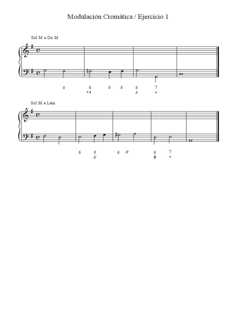 C C N Œ Œ W: Modulación Cromática / Ejercicio 1 | PDF