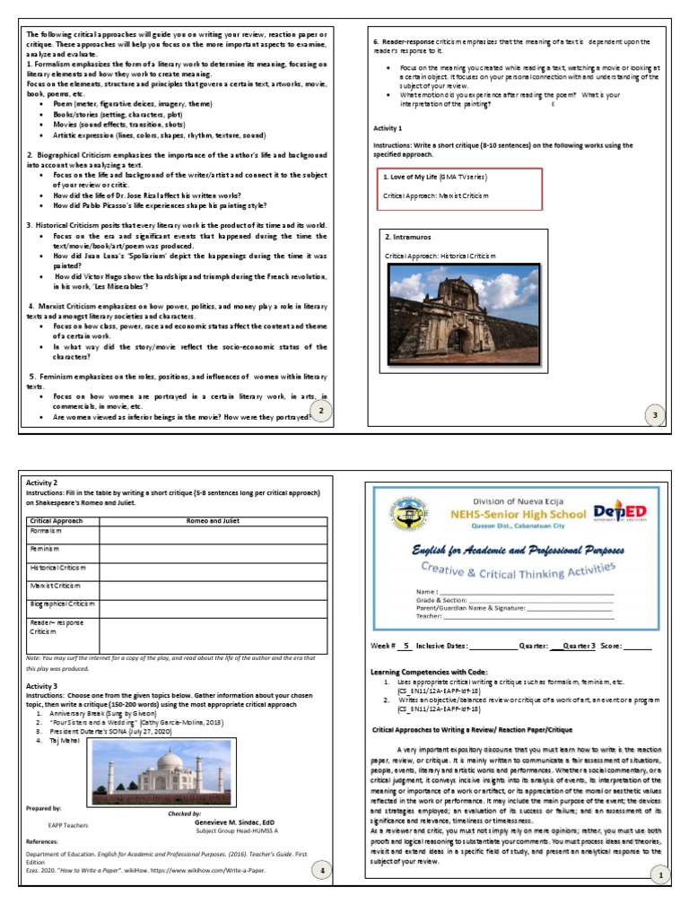 Eapp Las Q3 Week 5 | PDF