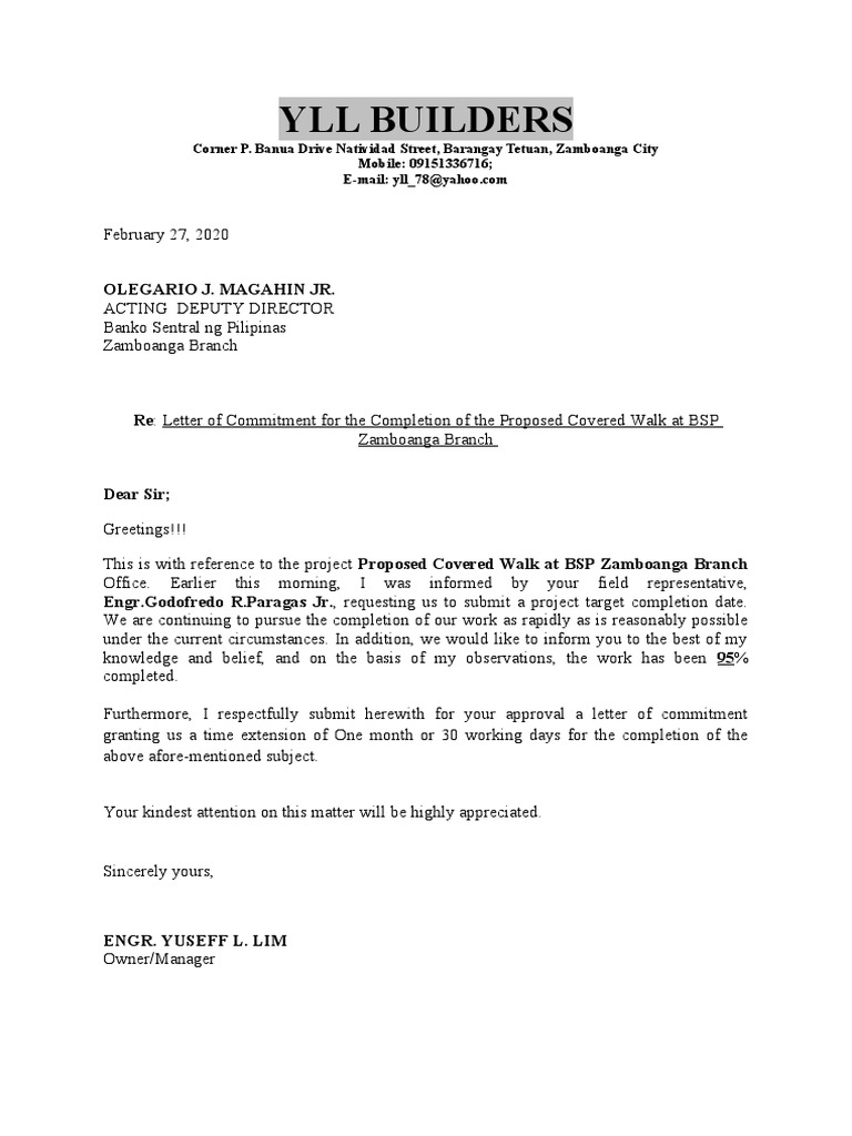 BSP notice letter o of delay.edited | PDF | Procurement | Consultant