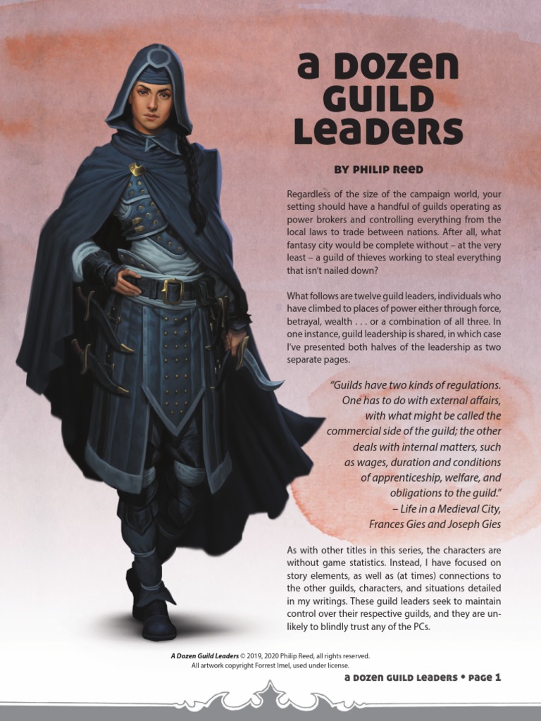 A Dozen Guild Leaders | PDF