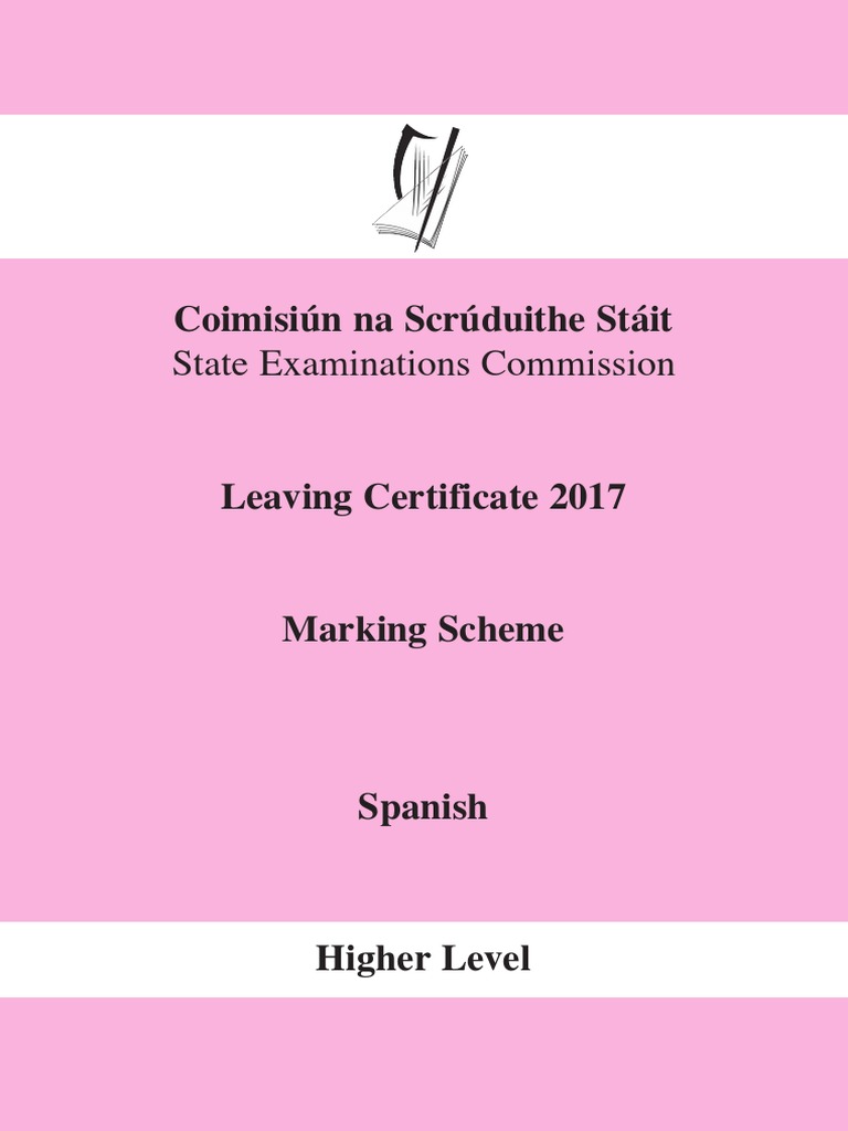 Leaving Cert Spanish 2017 Marking Scheme | PDF | Grammar | Spelling