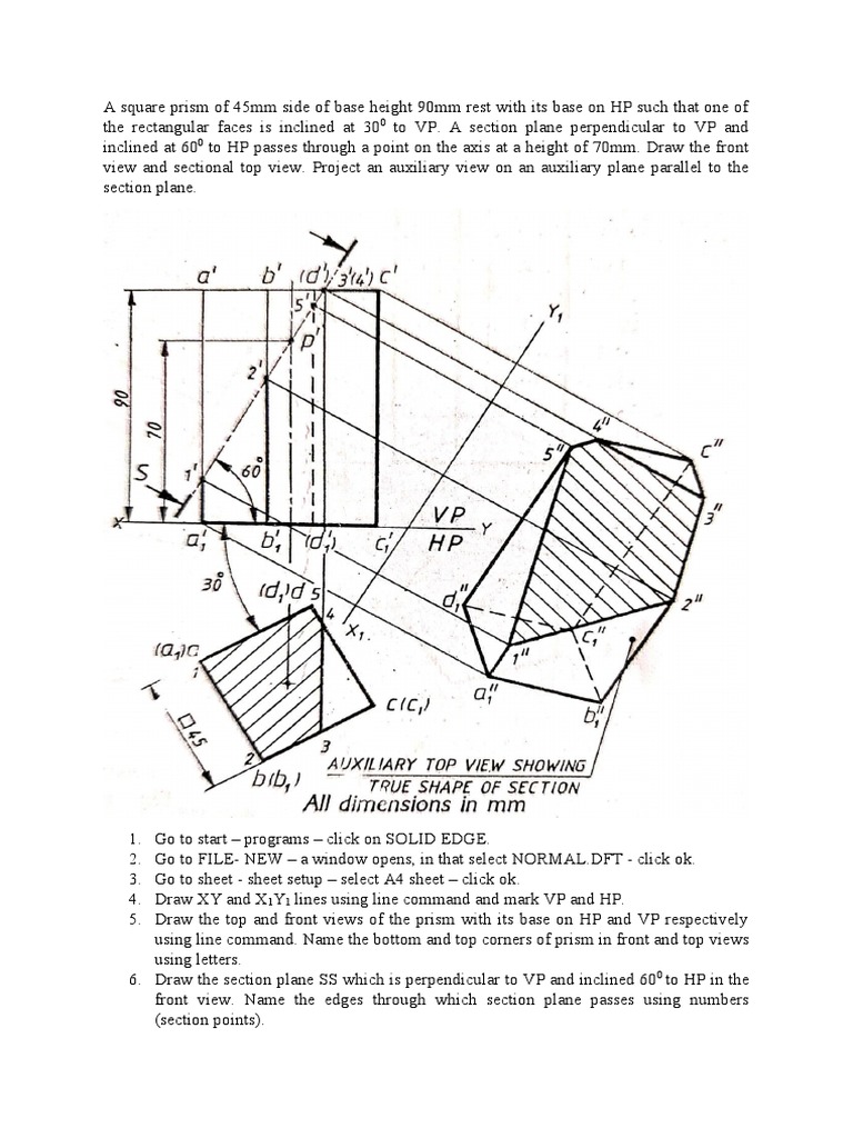 PD&D Section of Solids | Download Free PDF | Plane (Geometry) | Geometric Objects