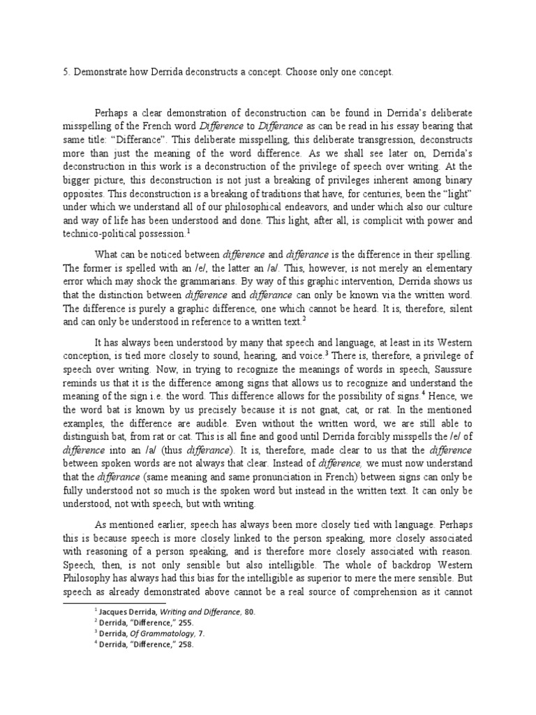 Difference Into An /a/ (Thus Differance) - It Is, Therefore, Made Clear ...