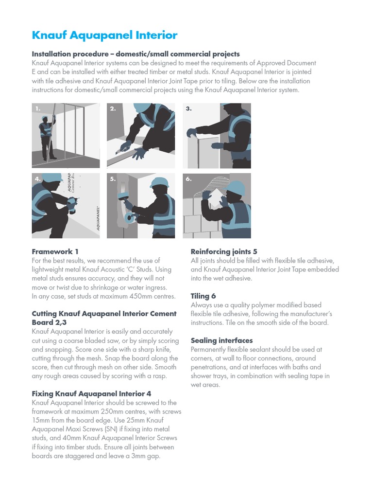 Knauf Aquapanel Interior Installation Guide | PDF