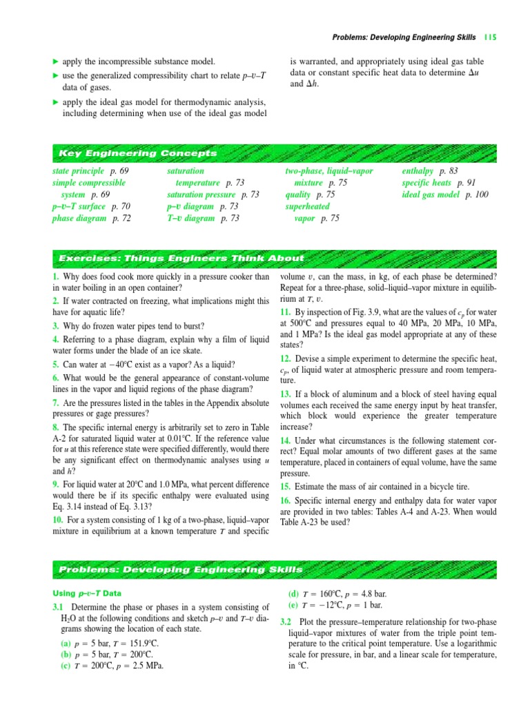 Prob Thermo Chp3 | PDF | Gases | Enthalpy