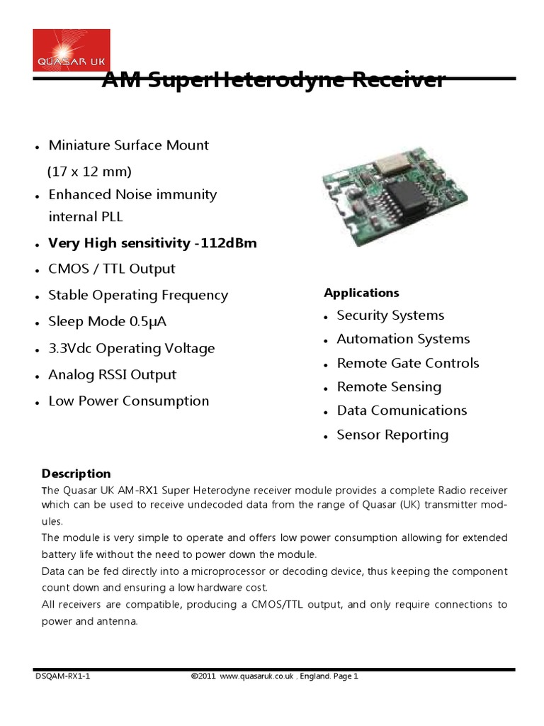 Am Superheterodyne Receiver: Applications | PDF