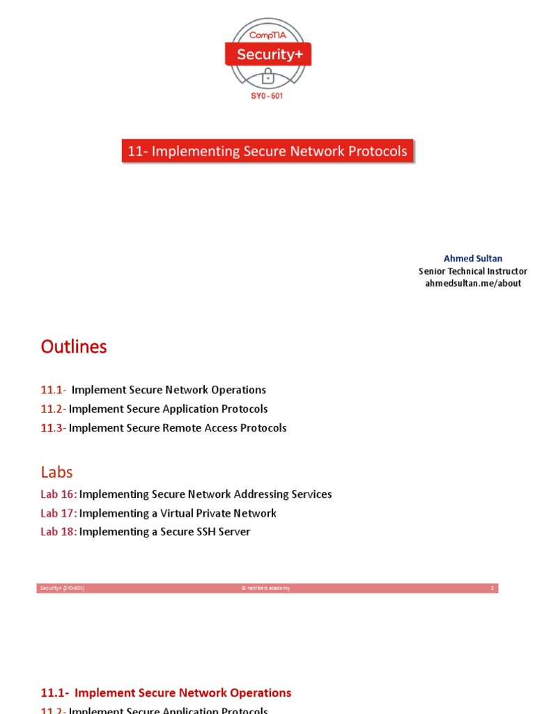 11 - Implementing Secure Network Protocols | PDF | Transport Layer ...