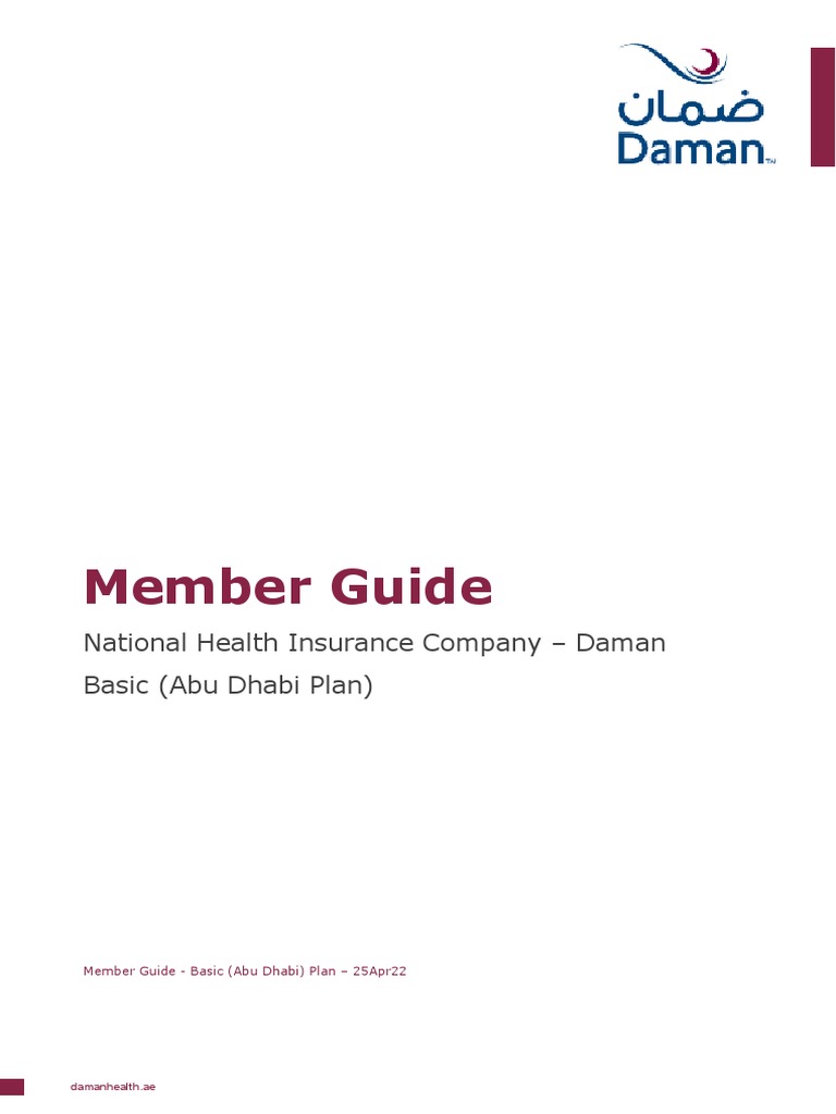 Member Guide: National Health Insurance Company - Daman Basic (Abu ...